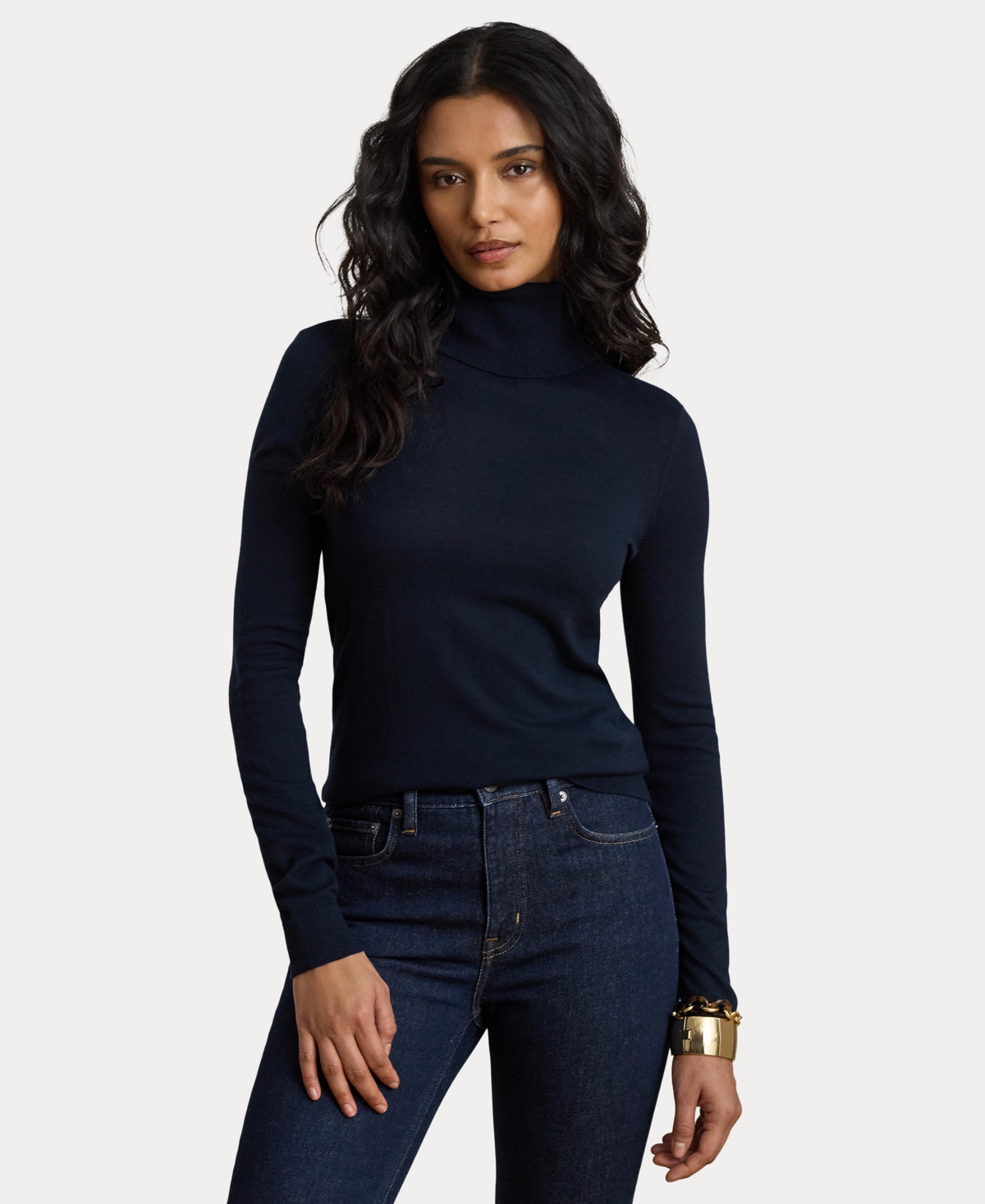 Click here for Lauren Ralph Lauren Womens Modal-Silk Blend Slim-F... prices