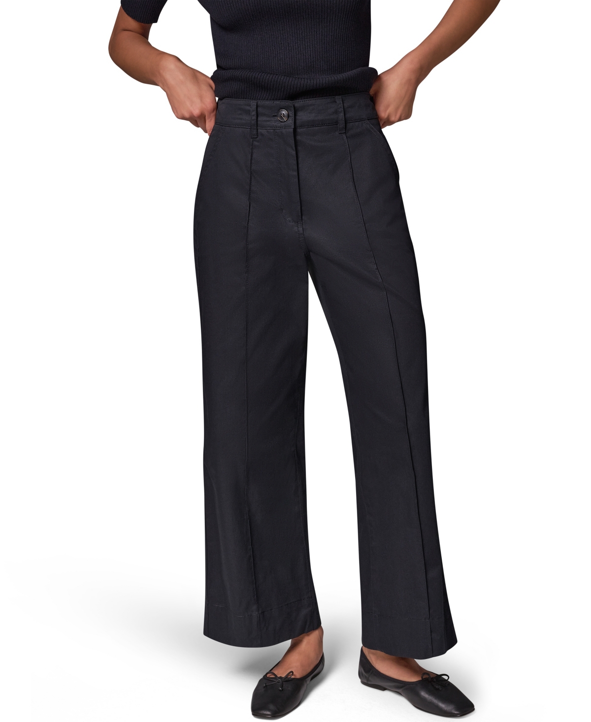 Click here for Donna Karan Weekend Womens Cotton Twill Wide-Leg M... prices