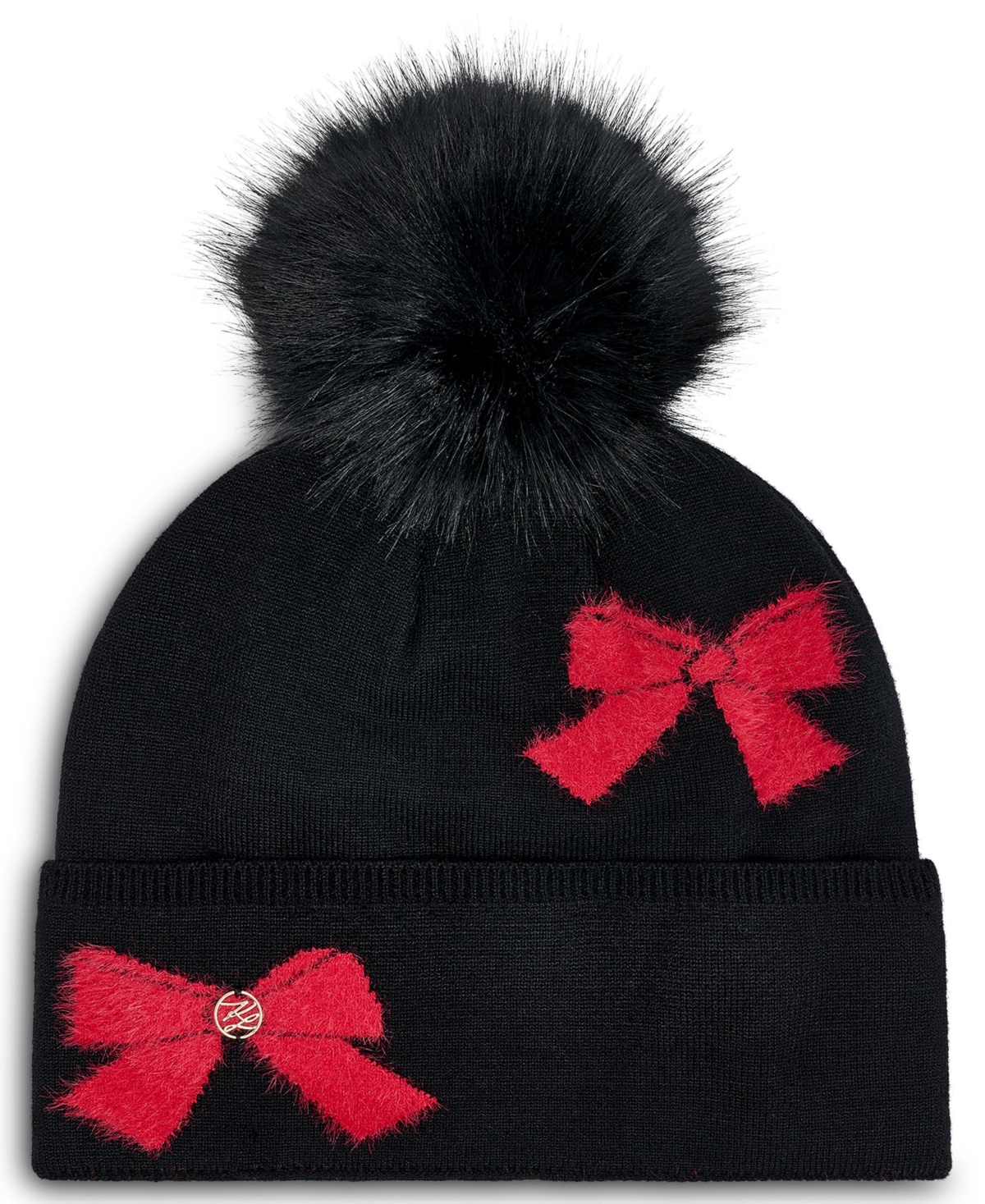 Click here for Karl Lagerfeld Paris Fuzzy Bows Beanie Hat - Admir... prices