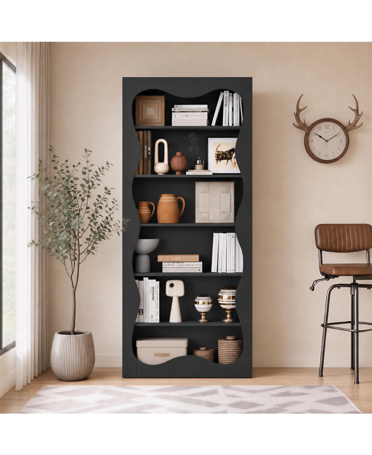Click here for gaomon Bookshelf Tall 6 Tier Modern Office Bookcas... prices