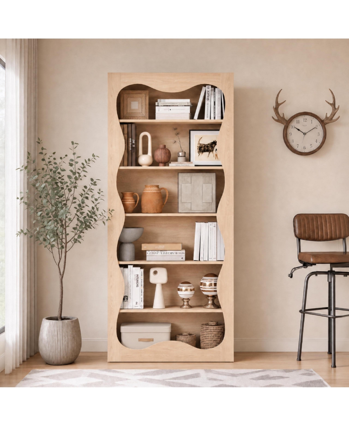 Click here for gaomon Bookshelf Tall 6 Tier Modern Office Bookcas... prices
