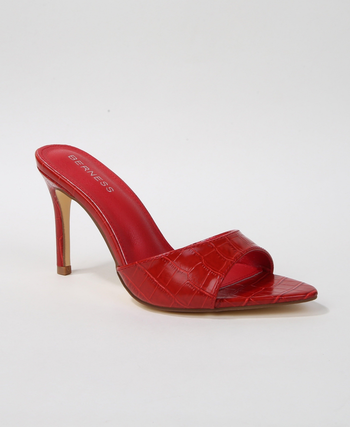Click here for Berness Jessa Croc Embossed Stiletto Slide Sandals... prices