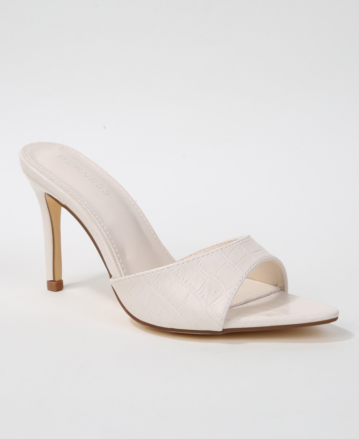 Click here for Berness Jessa Croc Embossed Stiletto Slide Sandals... prices