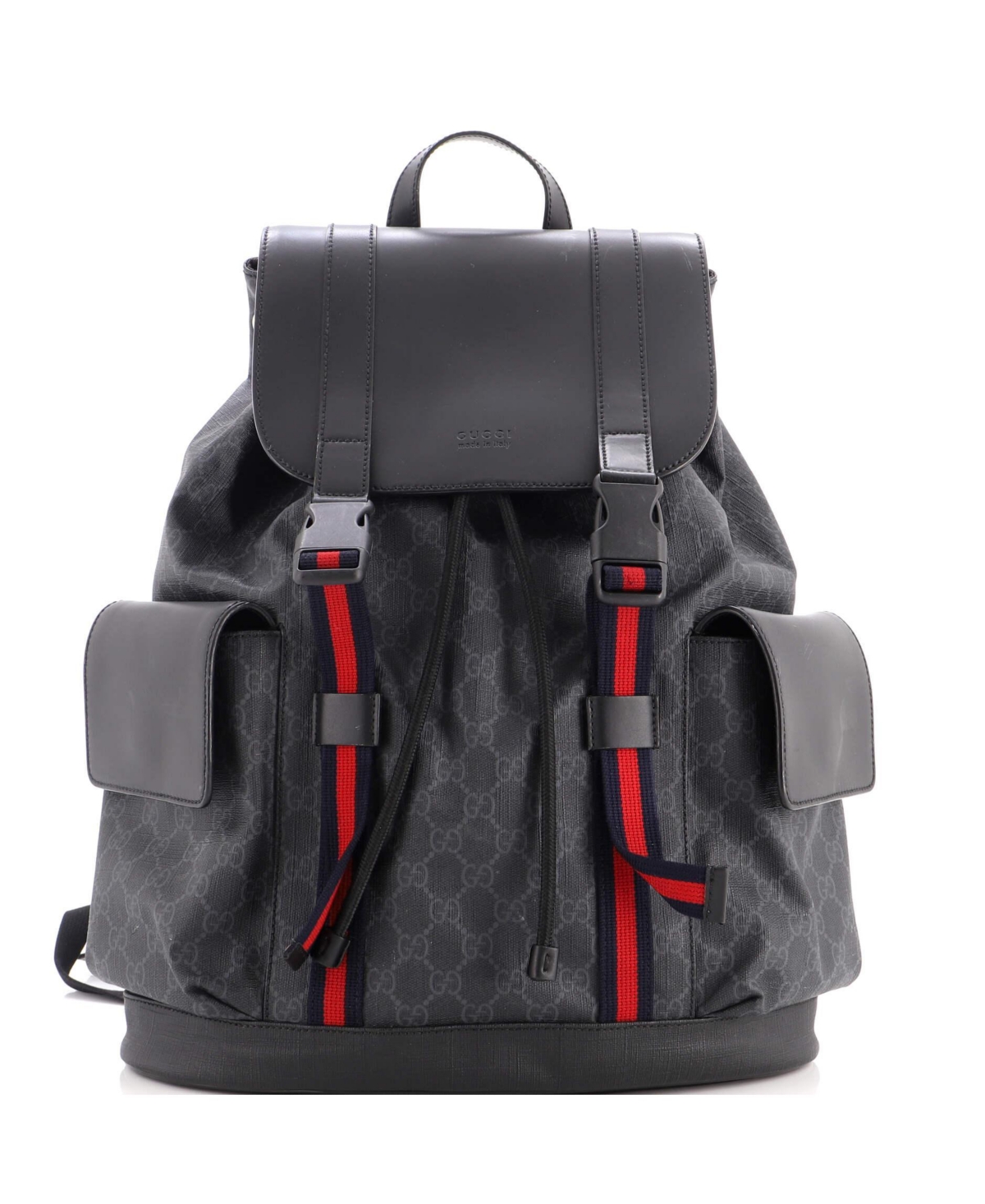 Click here for Pre-Owned Gucci Large Double Pocket Buckle Backpac... prices