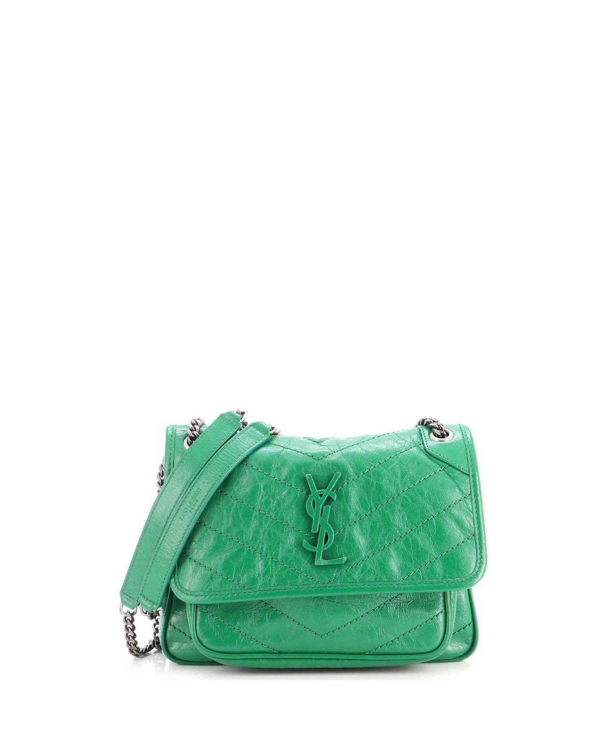 Click here for Pre-Owned Saint Laurent Baby Niki Chain Flap Bag M... prices
