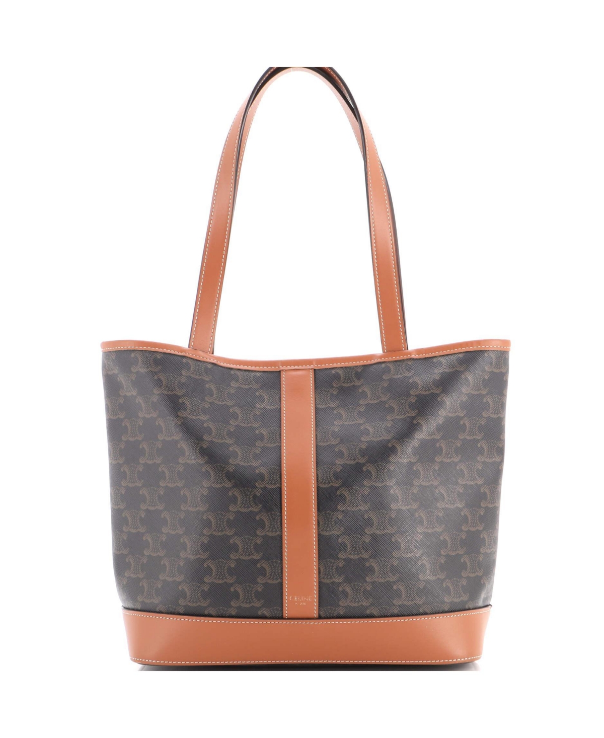 Click here for Pre-Owned Celine Small Cabas Tote Triomphe Coated... prices