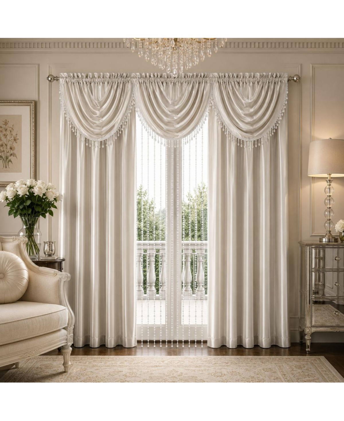 Click here for Kate Aurora 6 Piece Maison Estate Semi Sheer Colle... prices