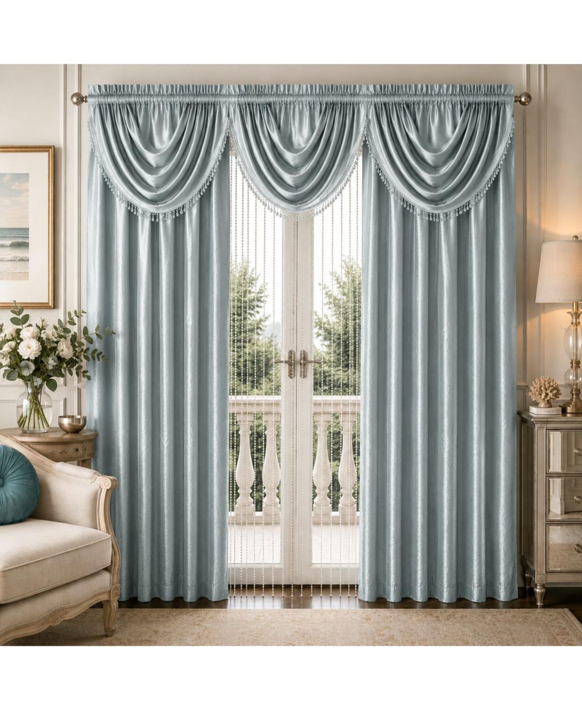 Click here for Kate Aurora 6 Piece Maison Estate Semi Sheer Colle... prices