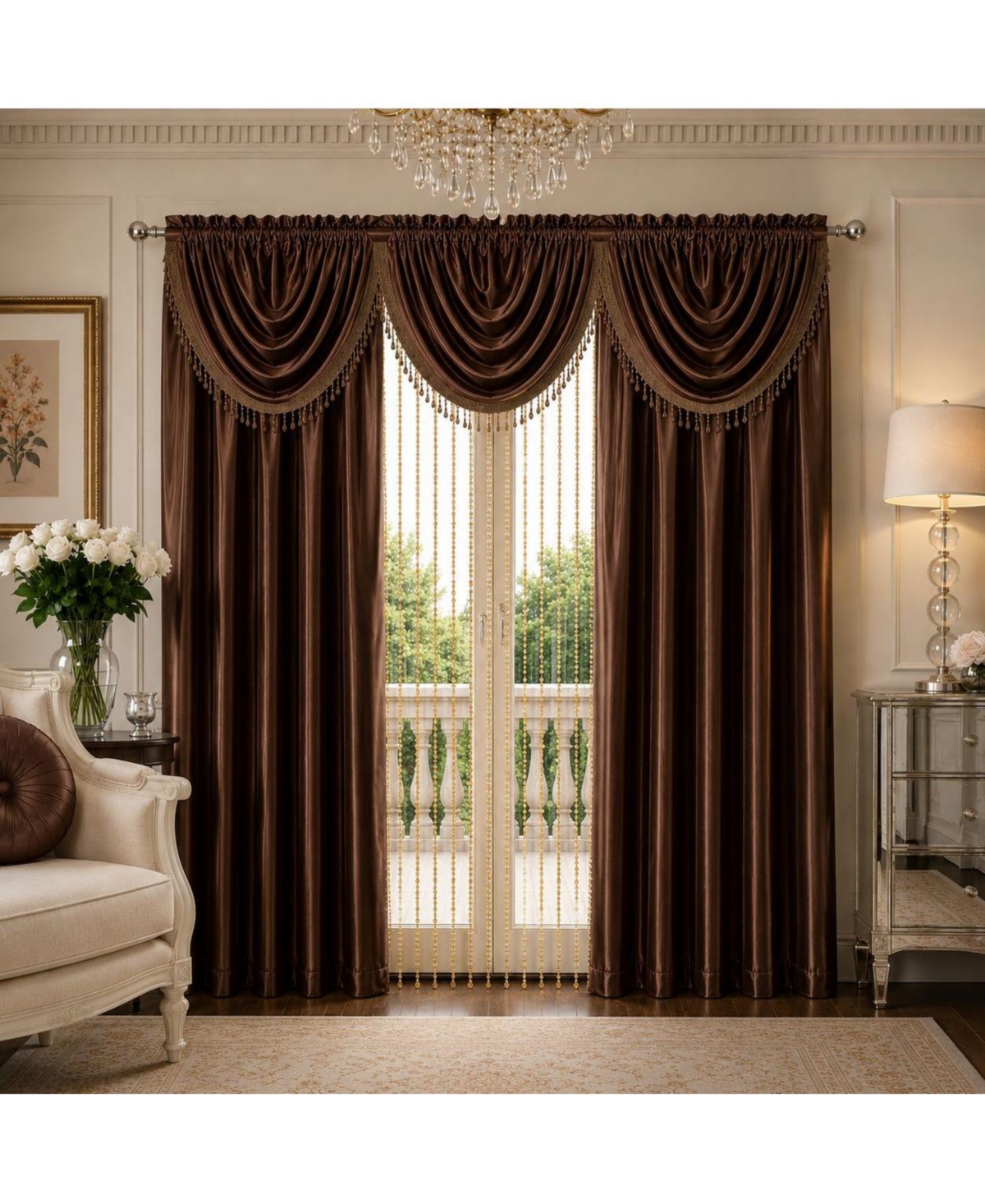 Click here for Kate Aurora 6 Piece Maison Estate Semi Sheer Colle... prices