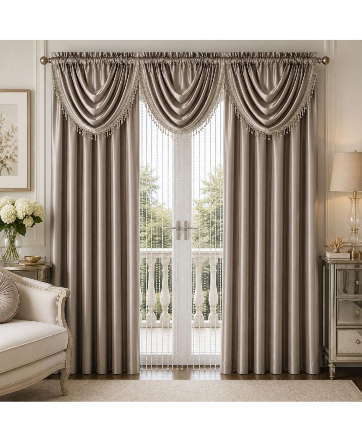 Click here for Kate Aurora 6 Piece Maison Estate Semi Sheer Colle... prices