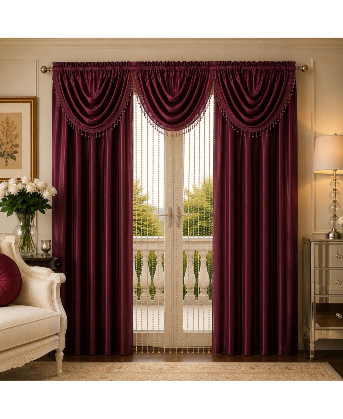Click here for Kate Aurora 6 Piece Maison Estate Semi Sheer Colle... prices