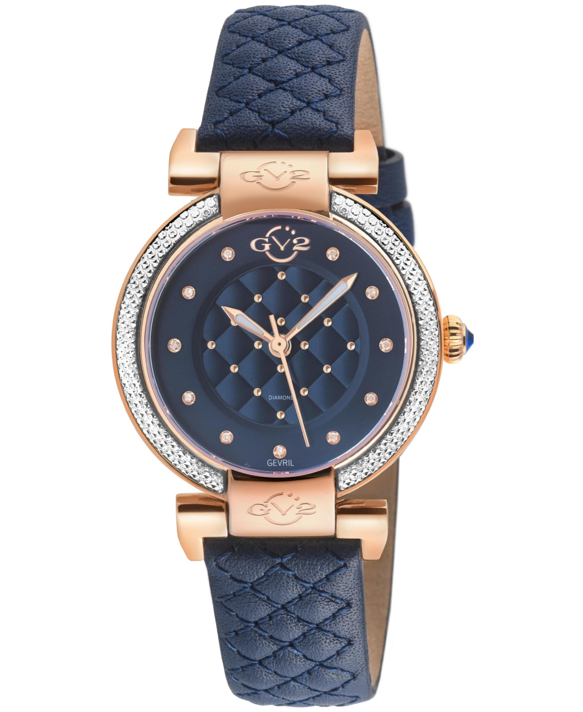 Click here for GV2 Womens Berletta Swiss Quartz Blue Leather Stra... prices