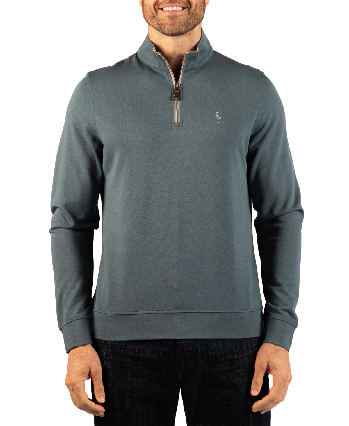 Click here for TailorByrd Mens Soft Stonewashed Quarter Zip Sweat... prices
