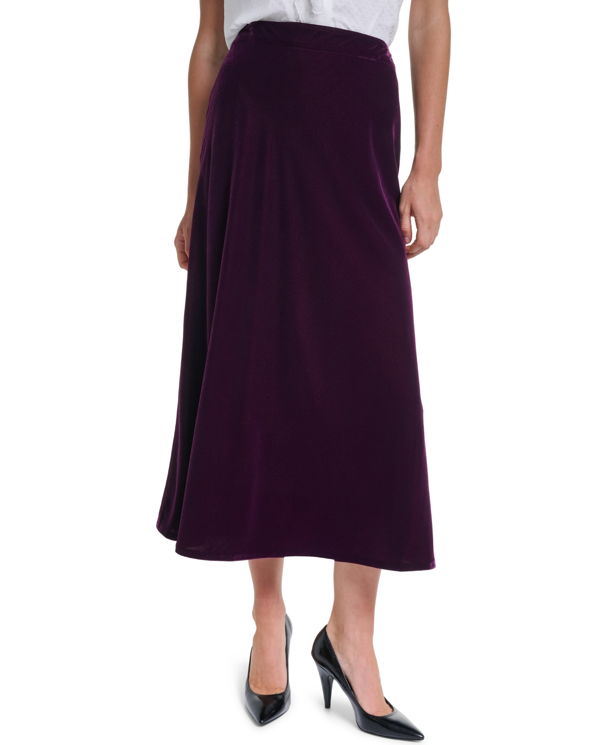 Click here for Karl Lagerfeld Paris Womens Velvet A-Line Midi Ski... prices