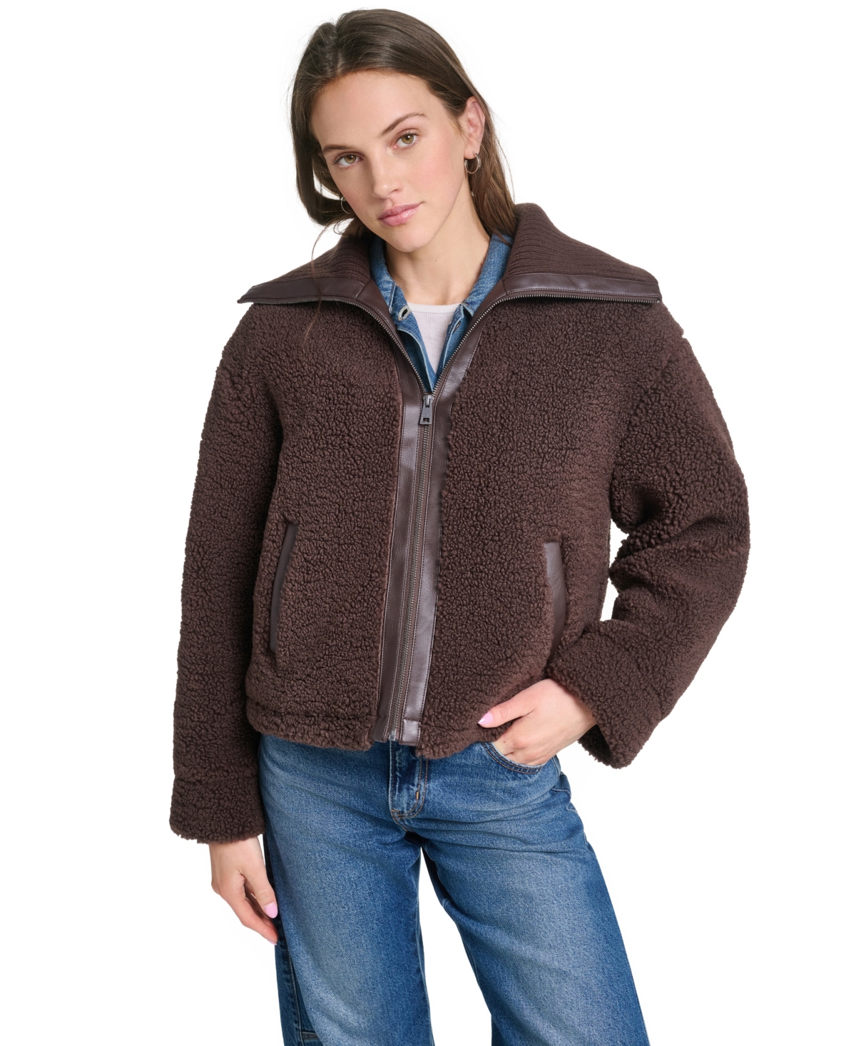Click here for Levis Womens Sherpa Bomber Quilted-Lined Jacket -... prices