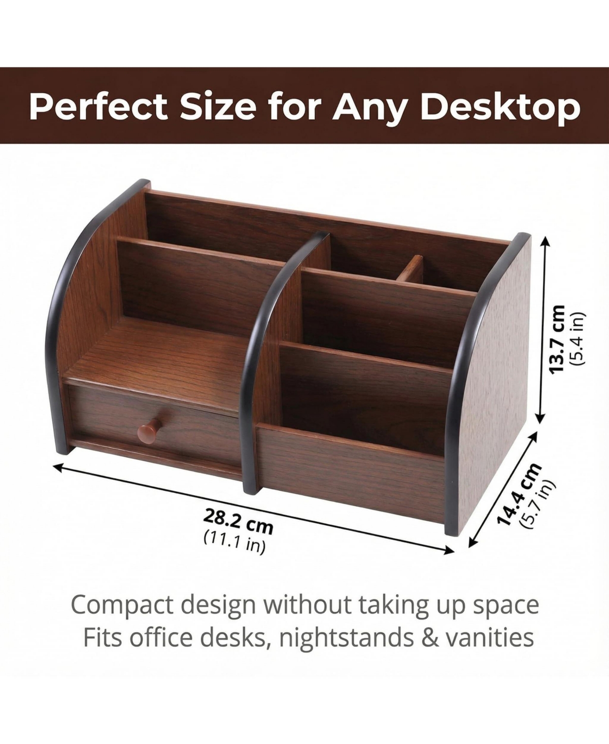 Click here for Danrong Wooden Desk Organizer With Drawer Multi Co... prices