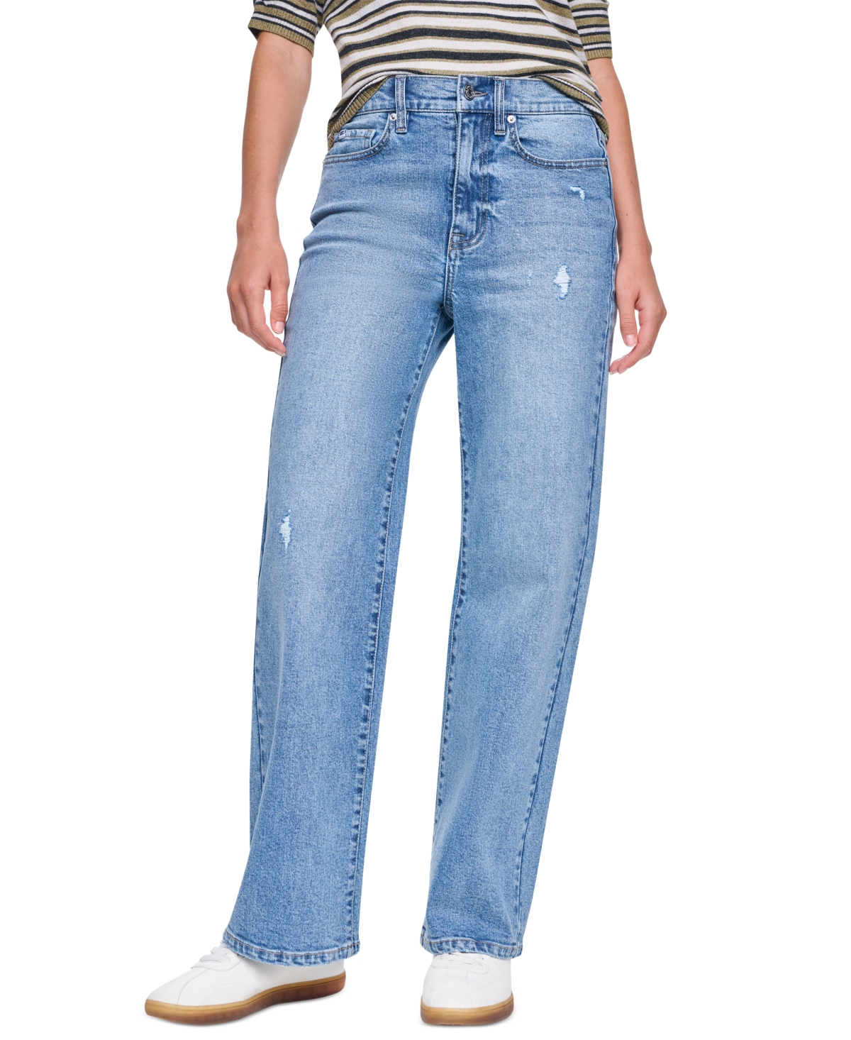 Click here for Dkny Jeans Petite High-Rise Straight-Leg Light Rin... prices