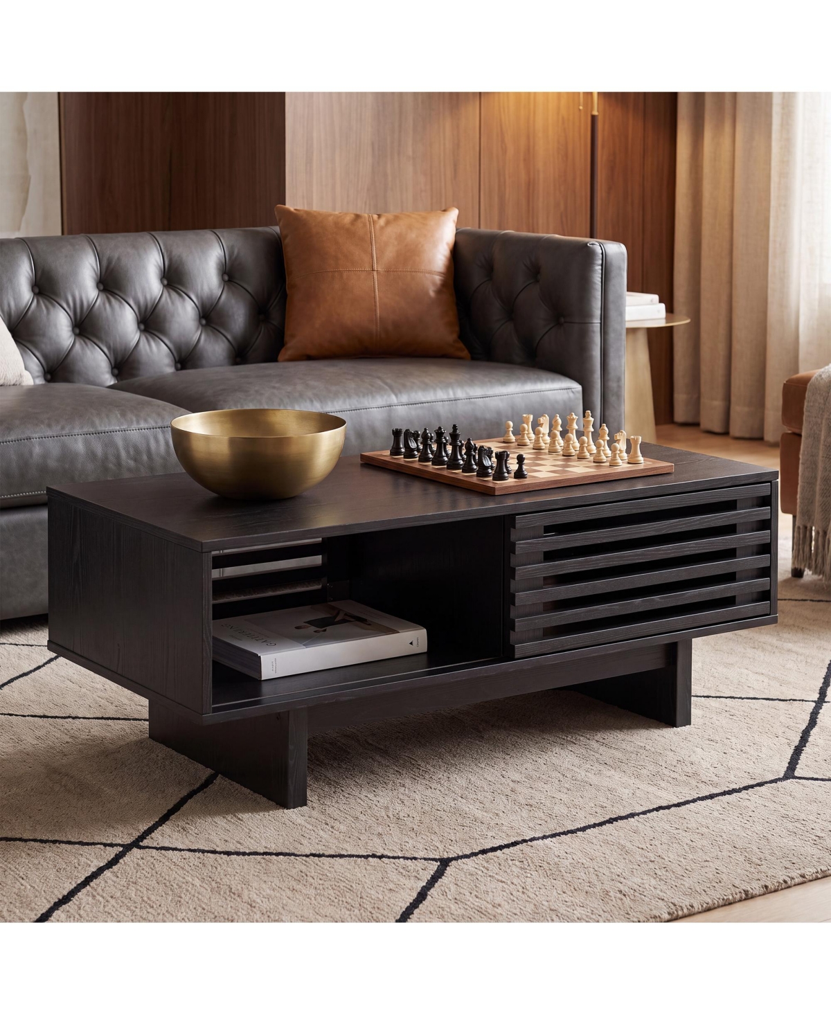 Click here for Gaomon Modern Coffee Table with Sliding Door Stora... prices