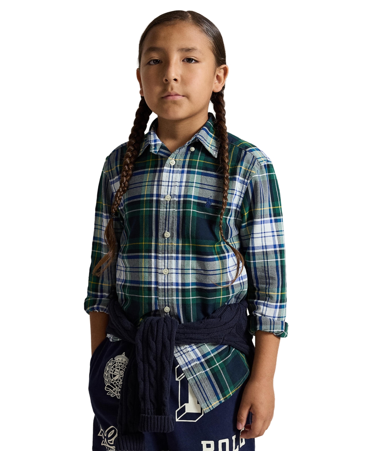 Click here for Polo Ralph Lauren Boys 8-20 Plaid Cotton Oxford Sh... prices