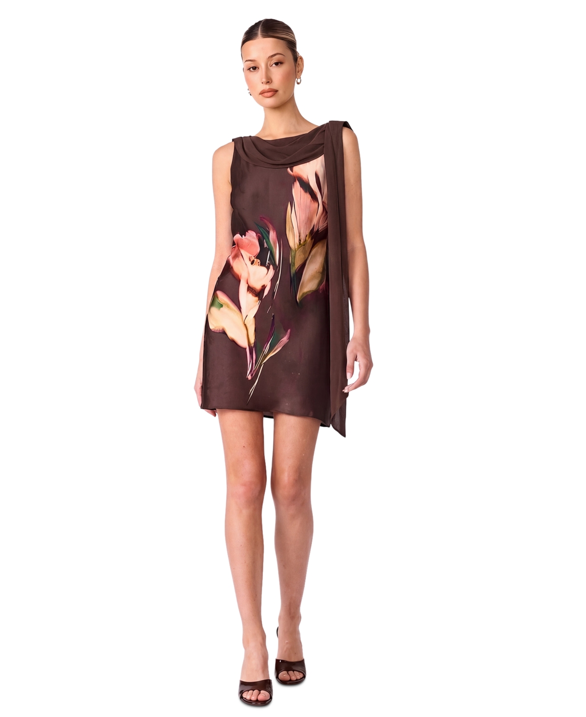 Click here for Steve Madden Juniors Mani Satin Floral Cowl-Neck M... prices