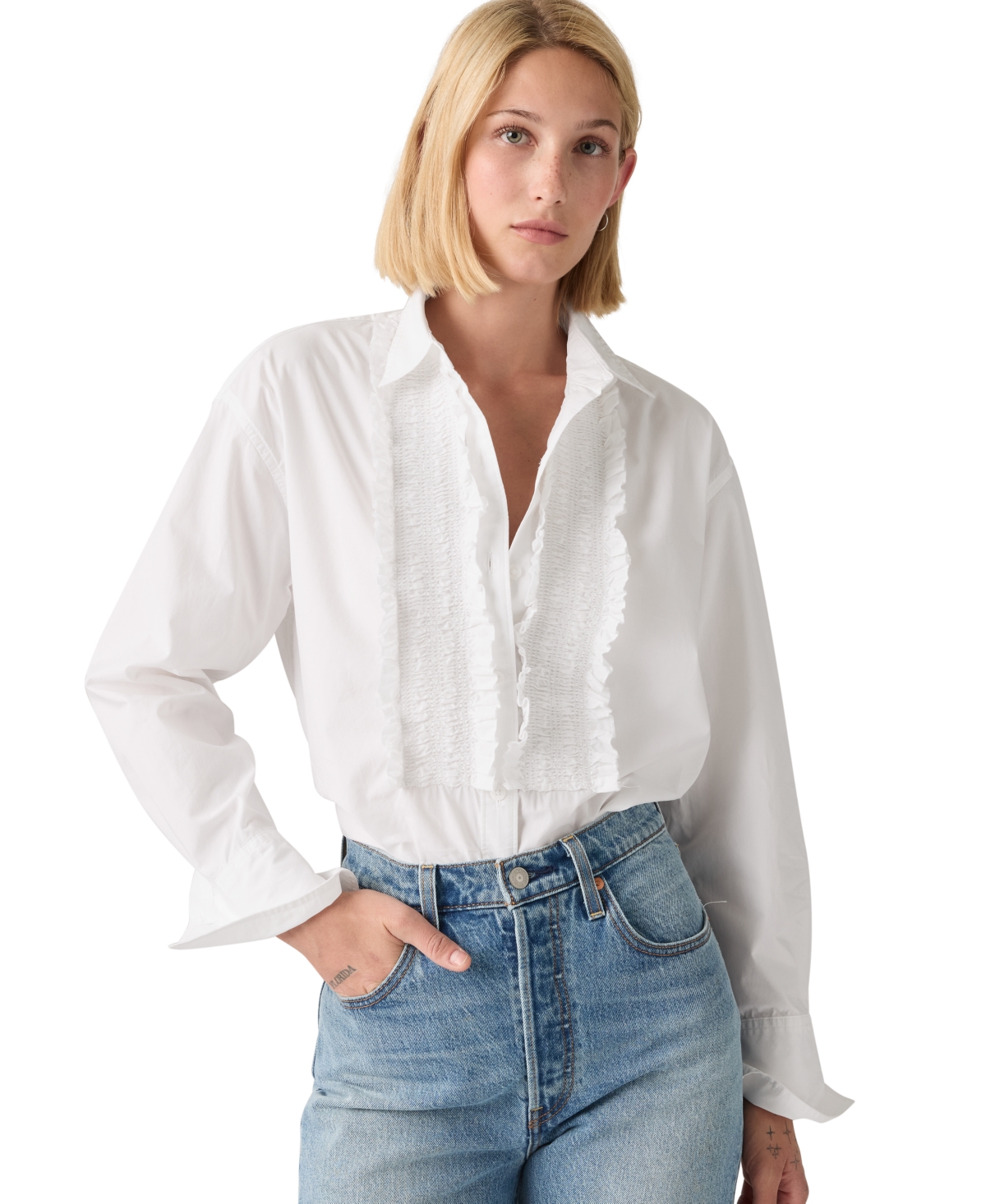 Click here for Levis Premium Womens Harlie Tuxedo Boyfriend Shirt... prices