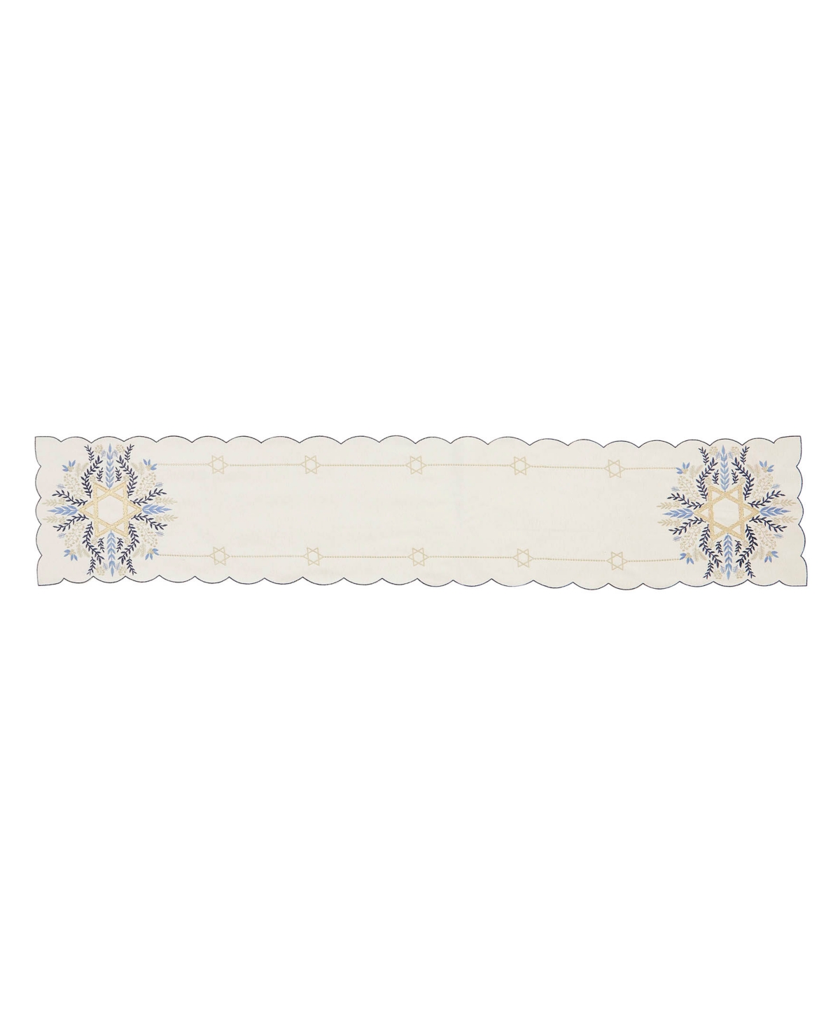 Click here for Avanti Star of David Table Runner  14 x 72 - Ivory prices