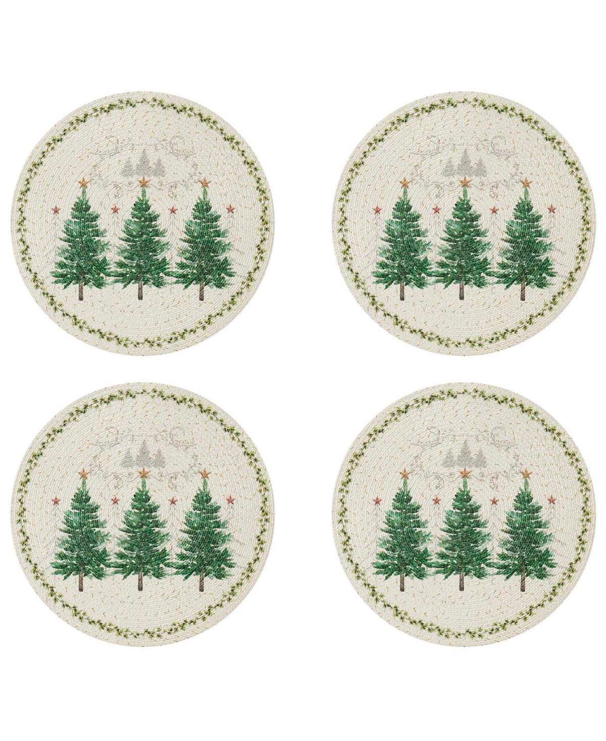 Click here for Avanti Trees Woven Braided Round Placemats  Set of... prices
