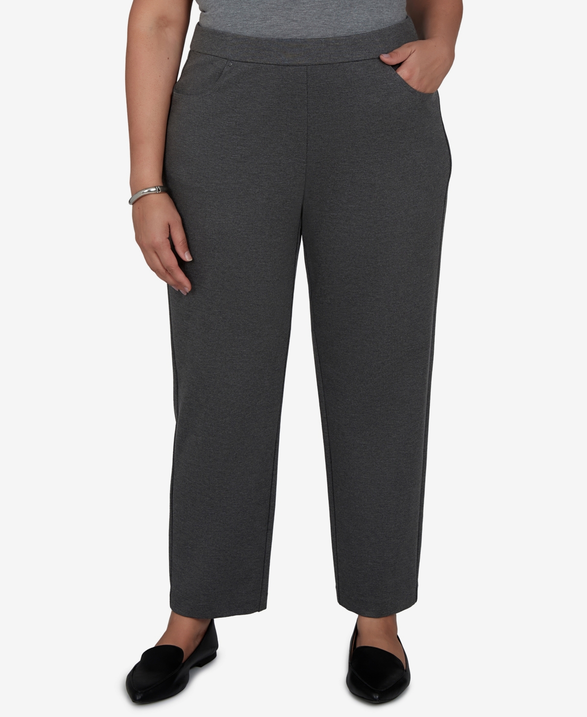 Click here for Alfred Dunner Plus Size Pull-On Mid-Rise Ankle Pan... prices