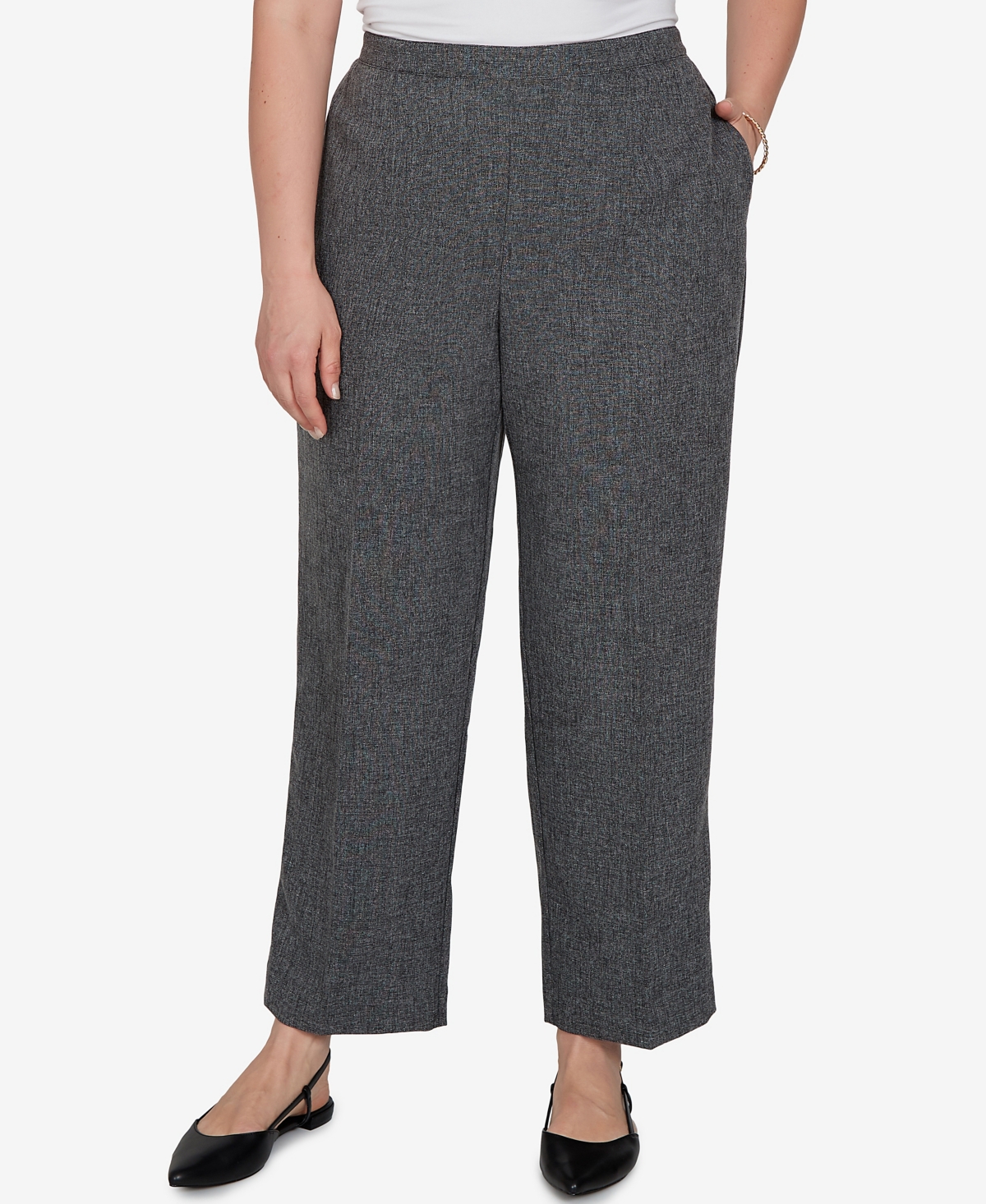 Click here for Alfred Dunner Plus Size Pull-On Straight Pants - B... prices