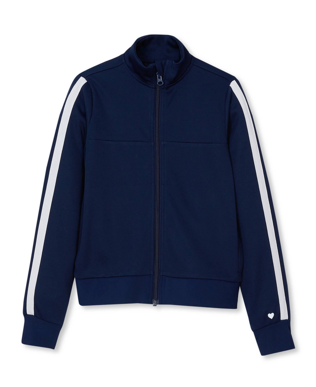 Click here for Lands End Girls Active Tricot Track Jacket - Navy prices