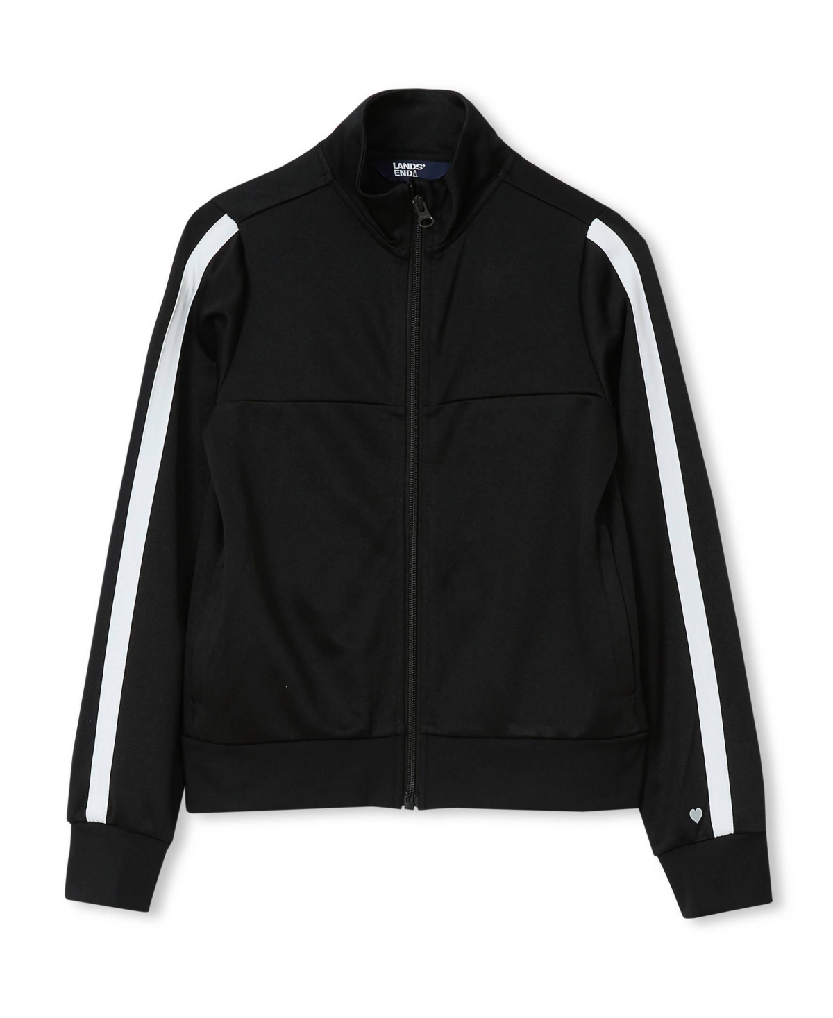 Click here for Lands End Girls Active Tricot Track Jacket - Black prices