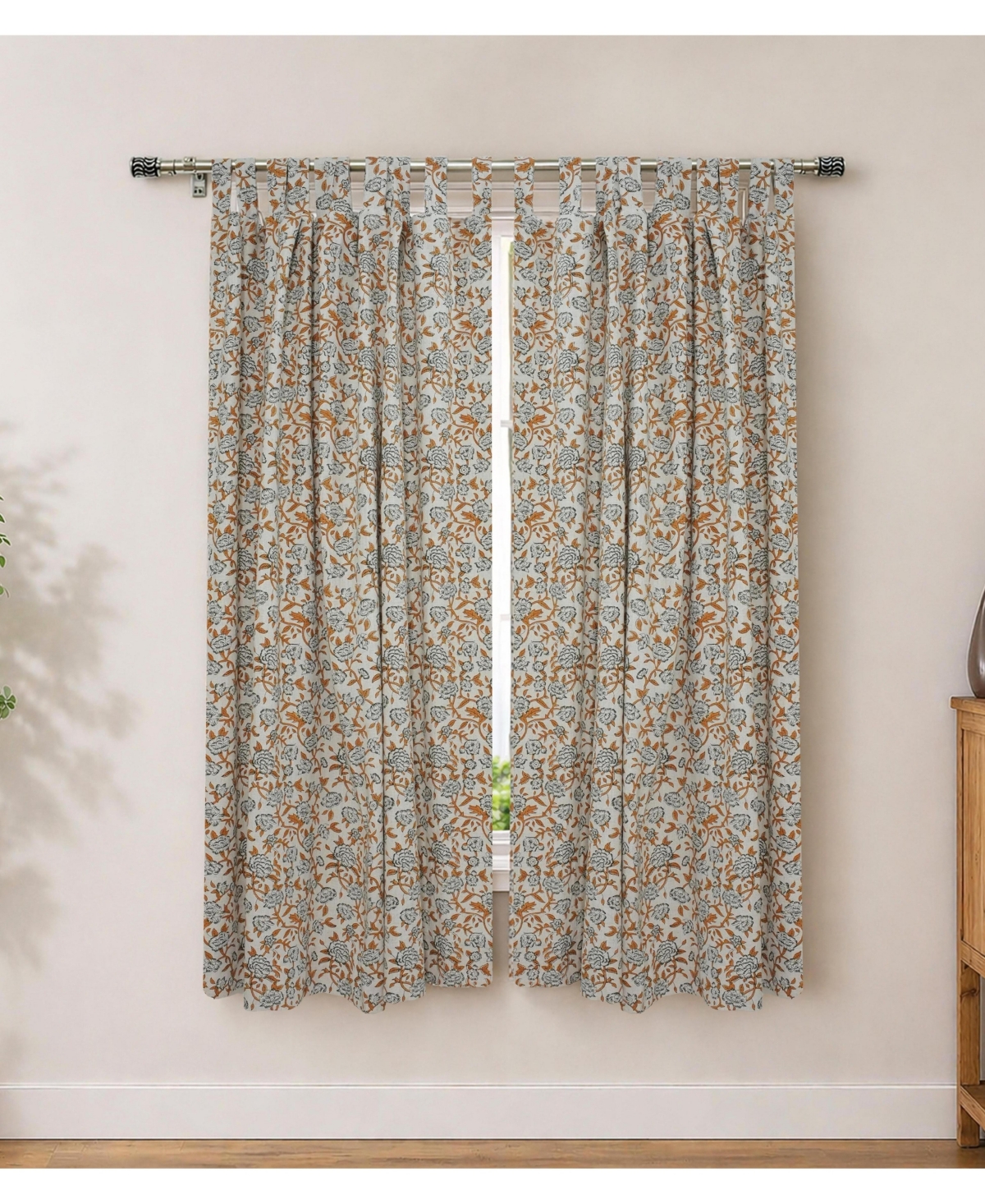 Click here for Fabdivine Mrignayani Artisan Block Print Floral Cu... prices