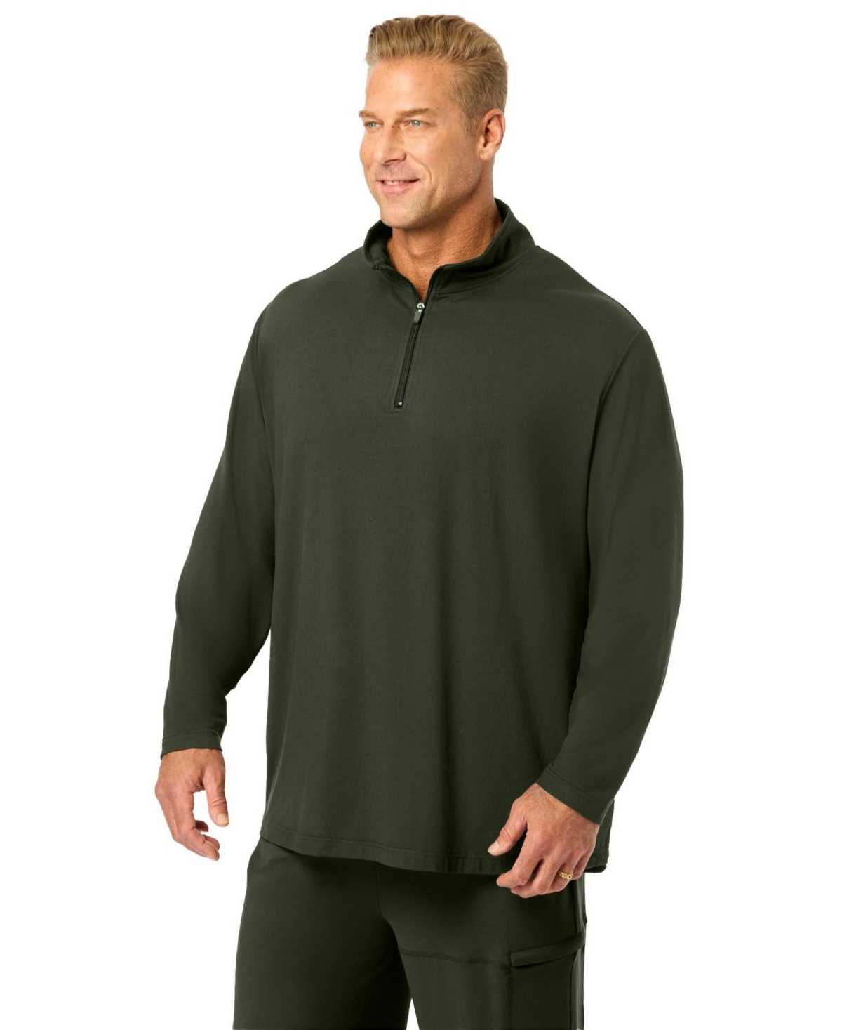 Click here for KingSize Mens Supersoft Jersey 1/4 Zip Pullover -... prices