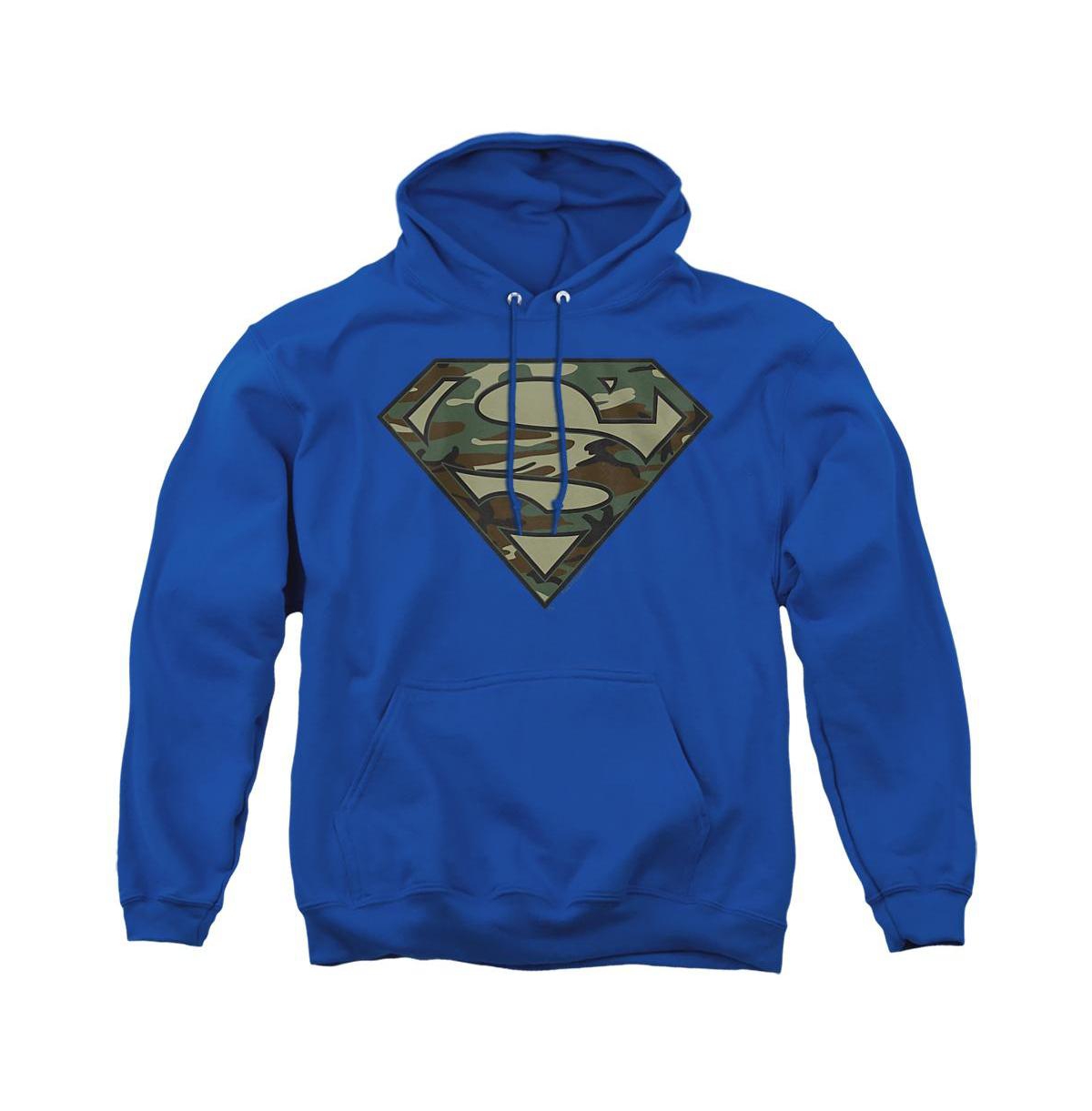 Click here for Superman Mens Camo Graphic Pull-Over Hoodie - Roya... prices