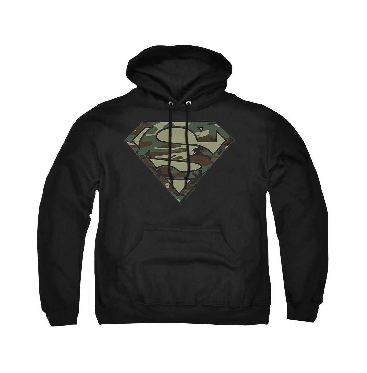 Click here for Superman Mens Camo Graphic Pull-Over Hoodie - Blac... prices