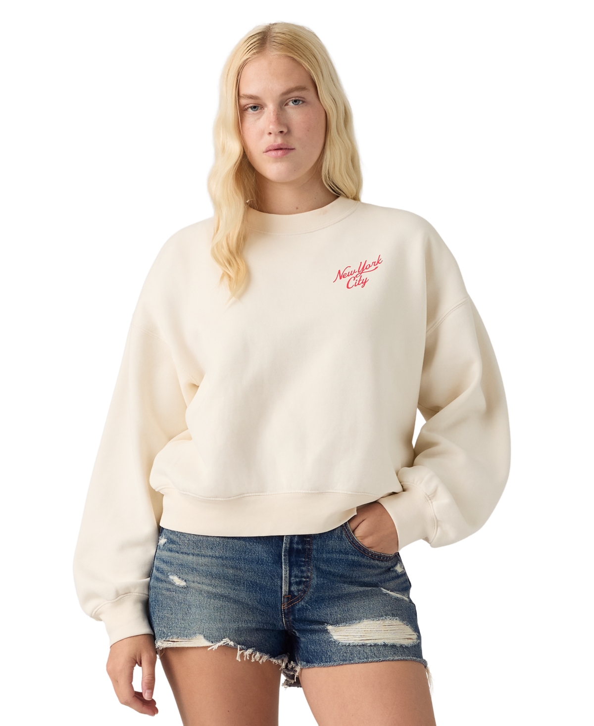 Click here for Levis Womens Vintage Boxy Graphic Sweatshirt - Cre... prices