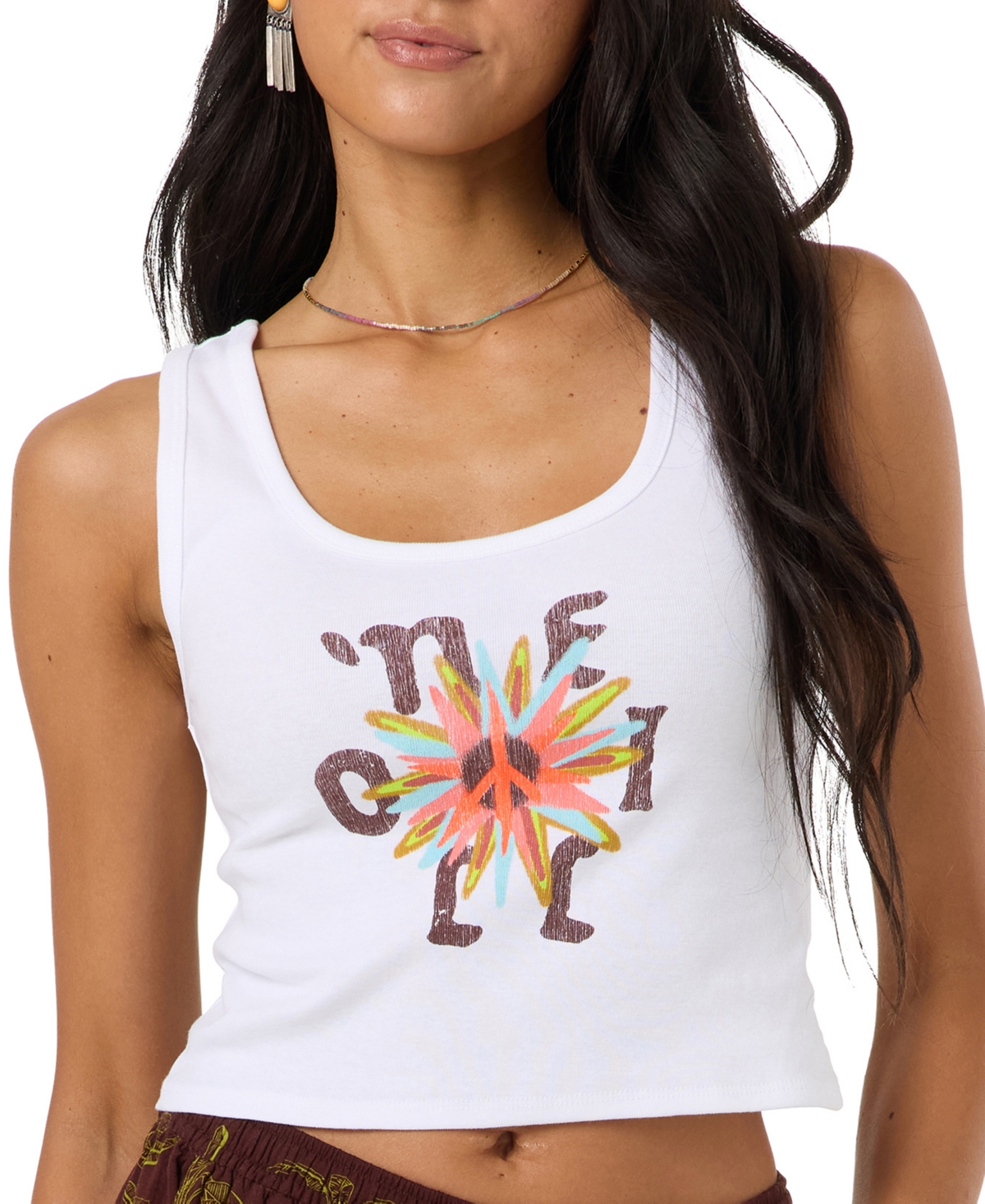 Click here for ONeill Womens Asterisk Ribbed Cropped Scoop Neck T... prices
