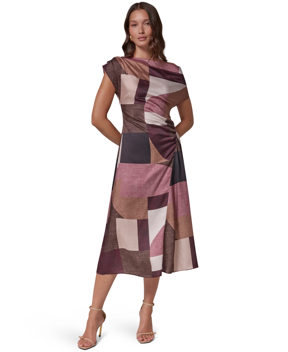 Click here for Donna Karan New York Womens Off-the-Shoulder Asymm... prices