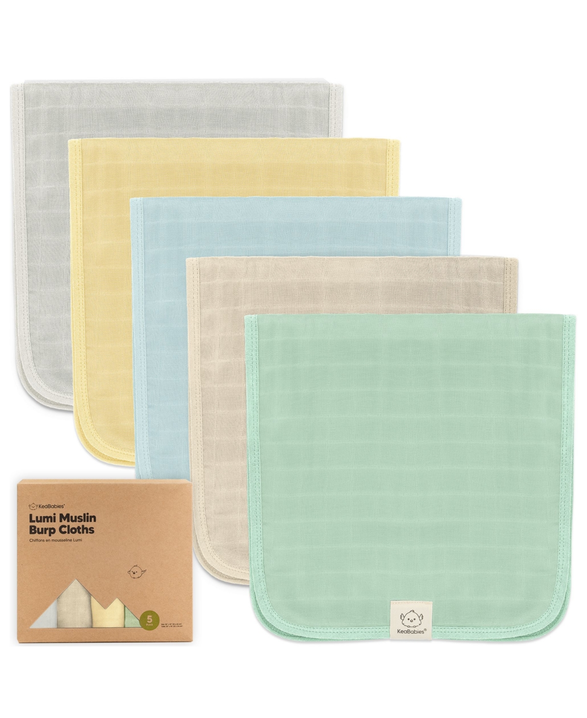 Click here for KeaBabies Kids 5pk Lumi Muslin Burp Cloths Burp Cl... prices