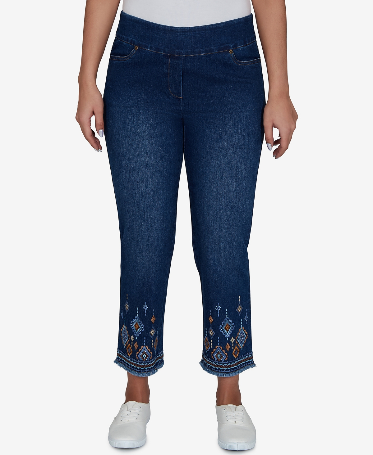 Click here for Alfred Dunner Petite Pull-On Cropped Pants - Indig... prices
