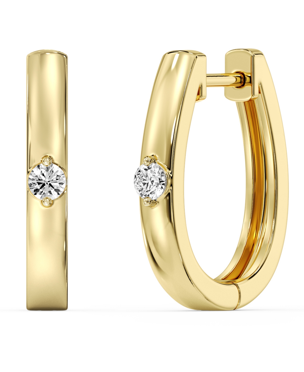 Click here for Macys Lab-Grown Diamond Hoop Earrings (1/10 ct. t.... prices