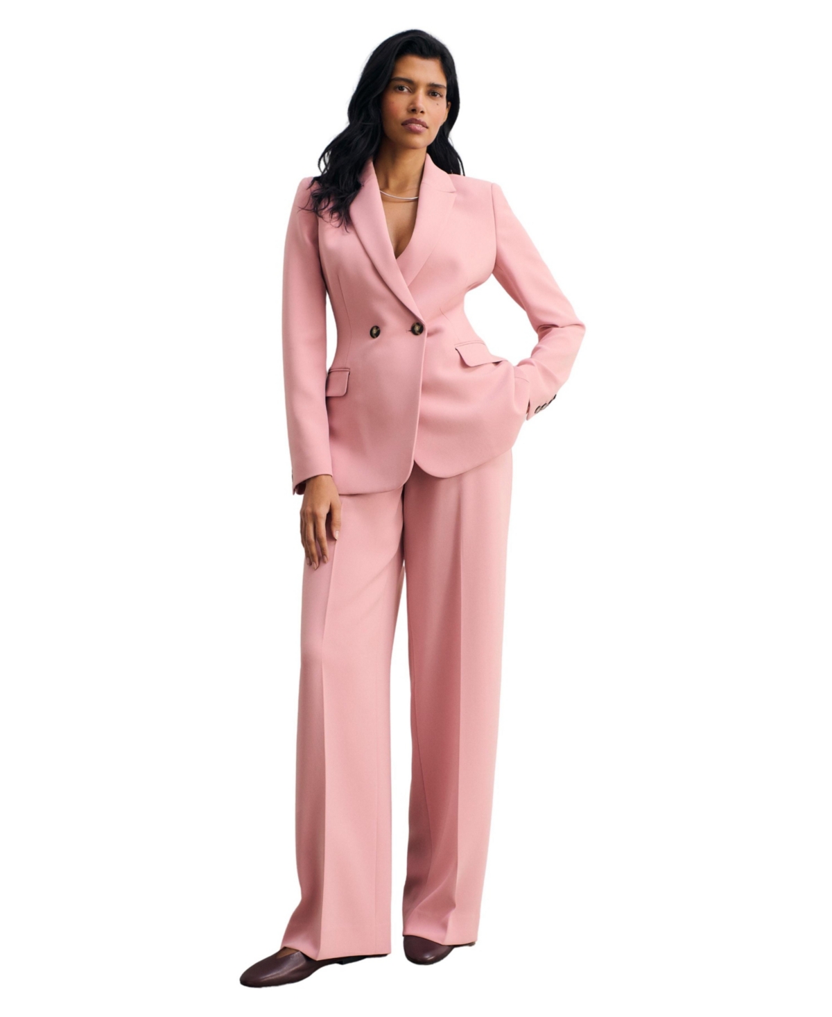 Click here for The Fold Womens Knighton Doppio Double-Breasted Cr... prices