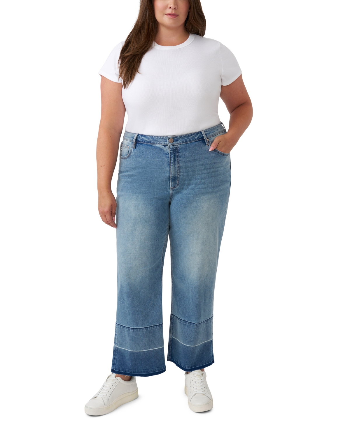 Click here for Seven7 Plus Size High-Rise Wide-Leg Jeans - Dirty... prices