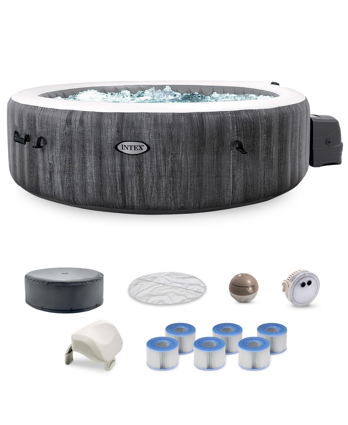 Click here for Intex PureSpa Plus Inflatable Bubble Jet Hot Tub a... prices