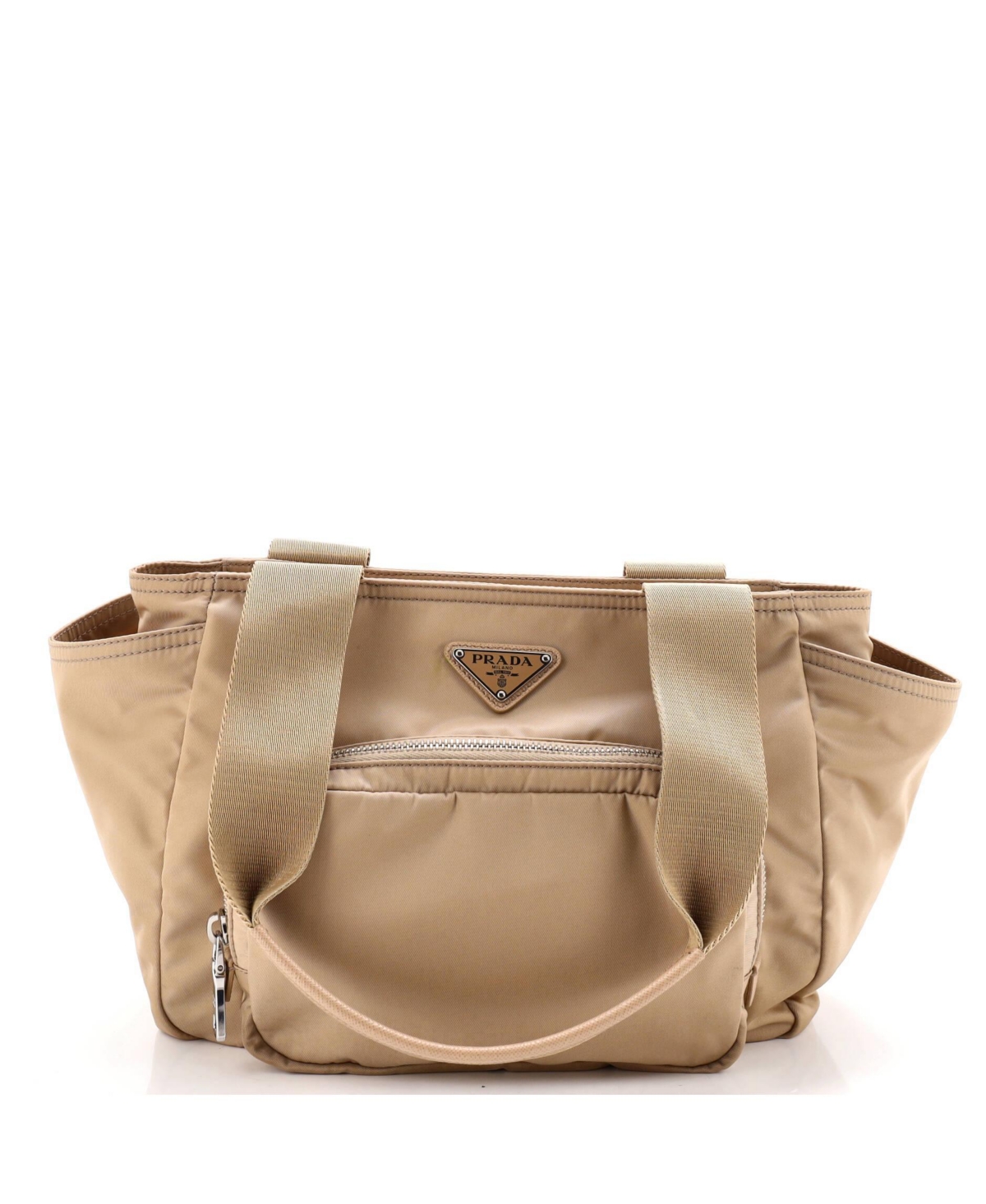 Click here for Pre-Owned Prada Small Baby Bag Re-Nylon - Natural prices