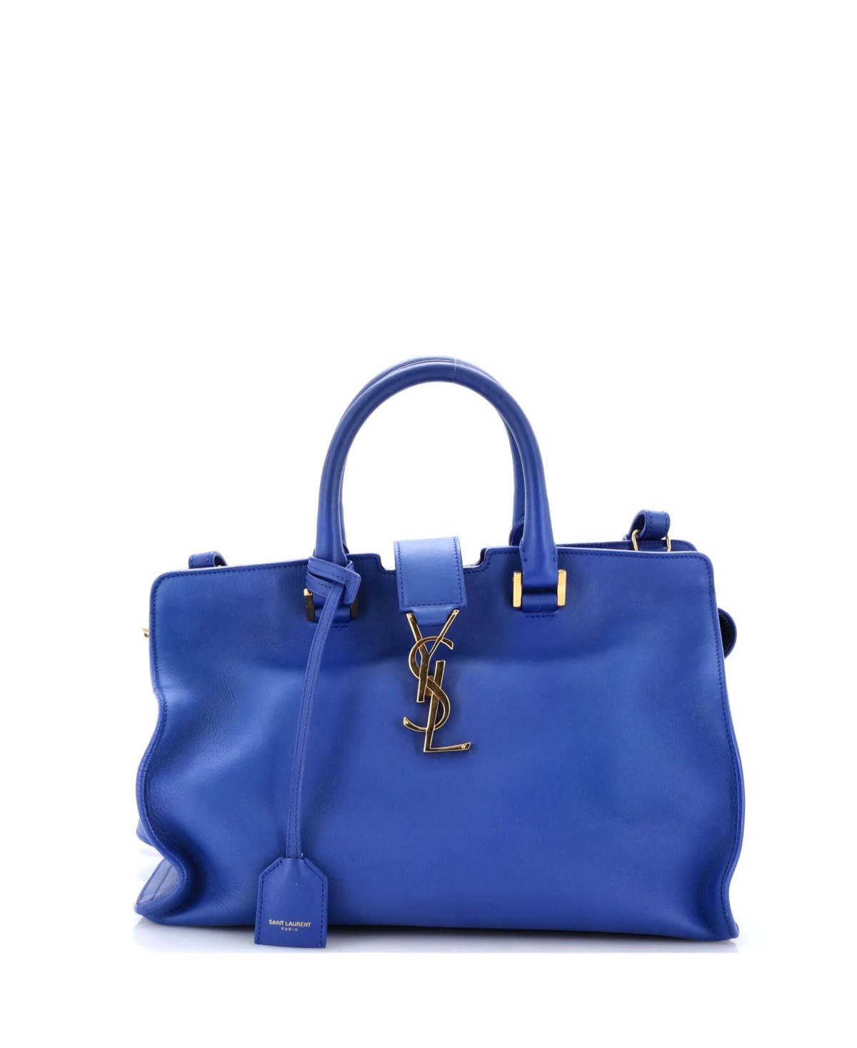 Click here for Pre-Owned Saint Laurent Small Monogram Cabas Leath... prices