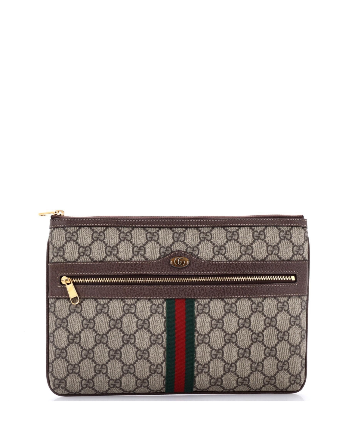 Click here for Pre-Owned Gucci Large Ophidia Zip Pouch Gg Coated... prices