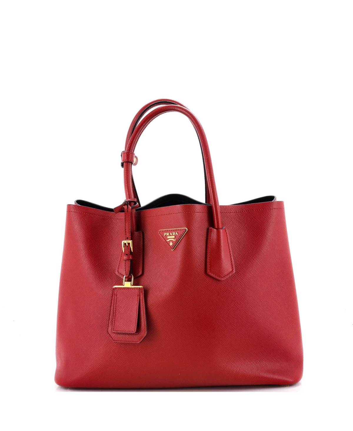 Click here for Pre-Owned Prada Large Cuir Double Tote Saffiano Le... prices