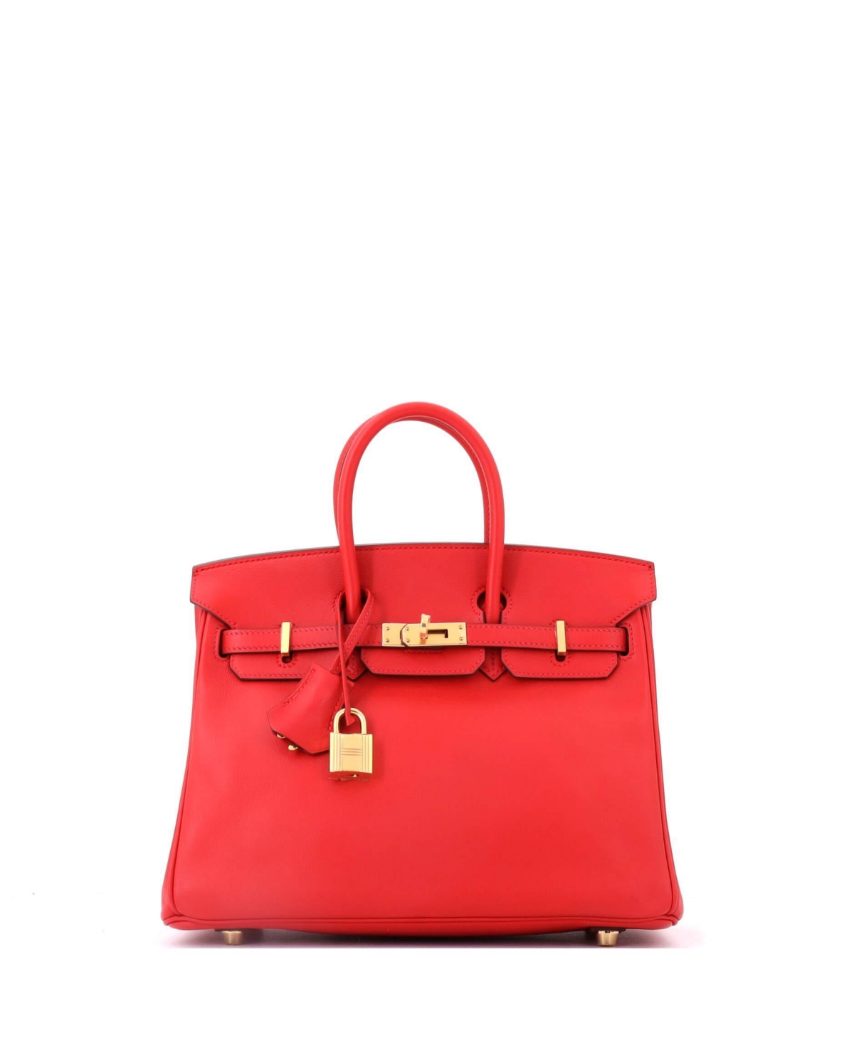 Click here for Pre-Owned Hermes Birkin 25 Handbag Red Swift with... prices