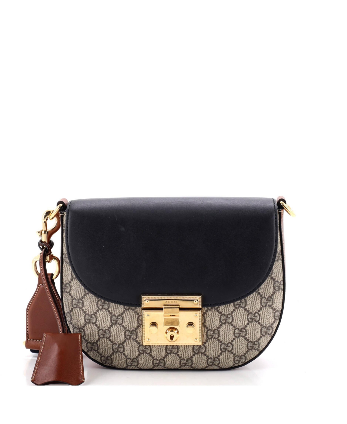 Click here for Pre-Owned Gucci Medium Padlock Saddle Shoulder Bag... prices